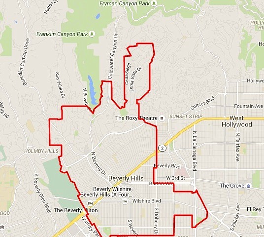 Map Of California Beverly Hills Beverly Hills California Street Map